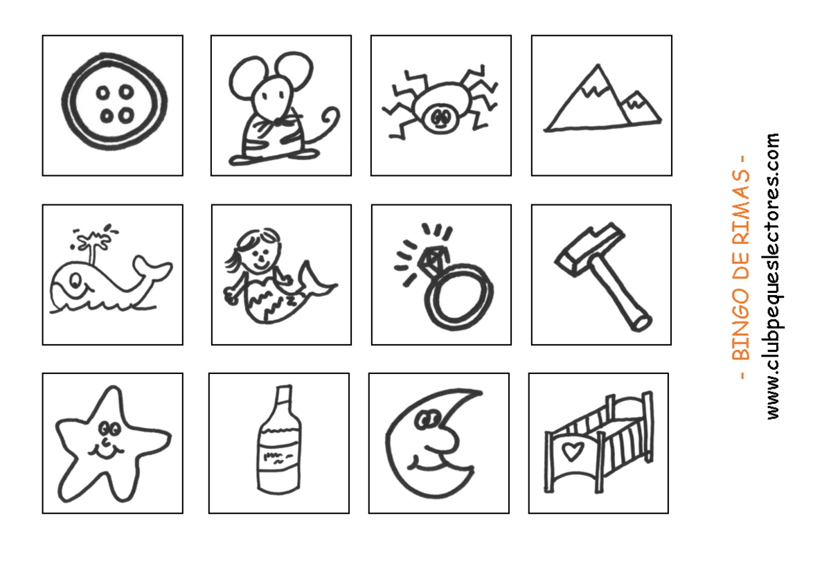 Bingo de rimas cpl - Intervención Fonoaudiológica en Niños - BINGO DE ...