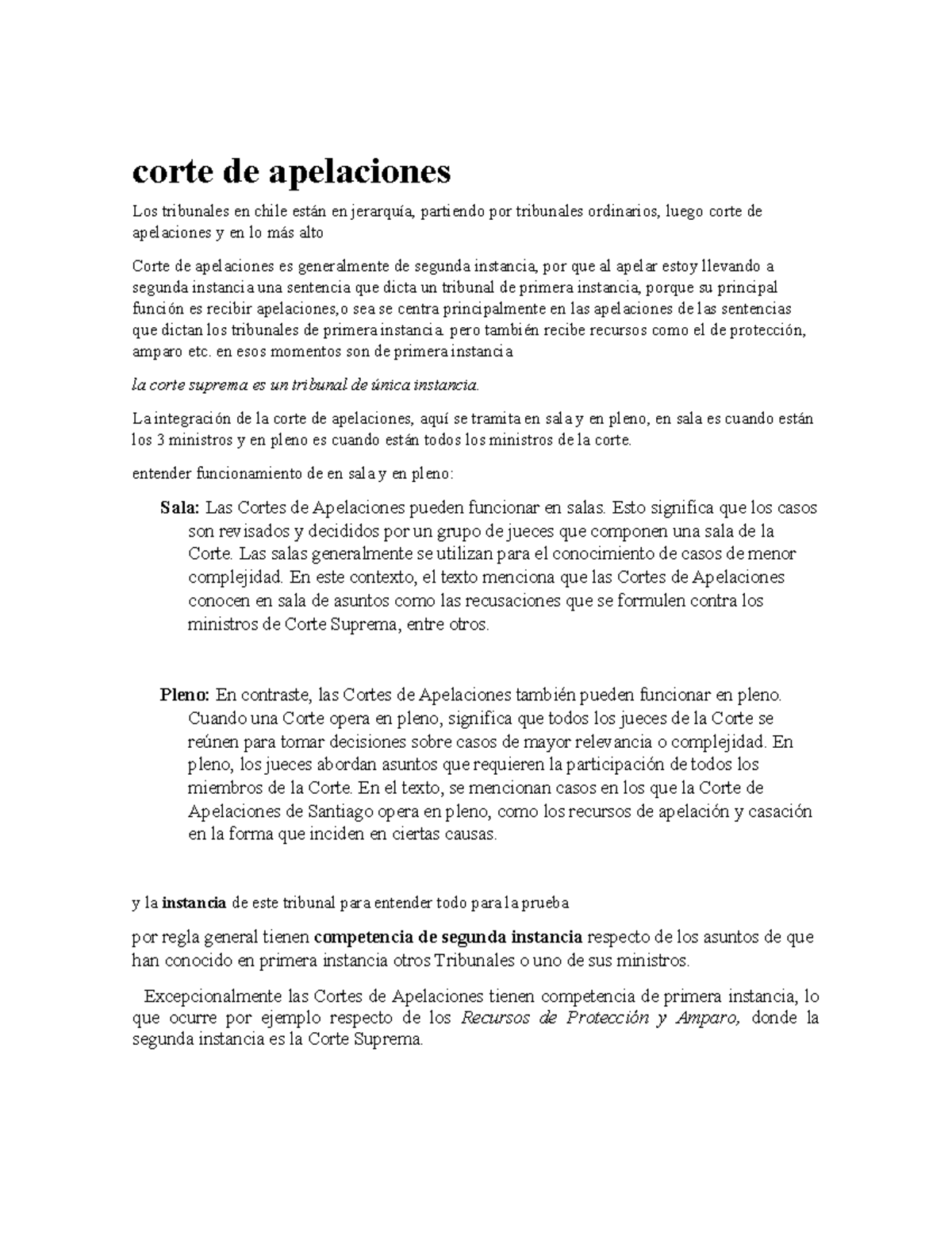 Apunte para repasar tribunales de justicia - corte de apelaciones Los tribunales en chile están ...