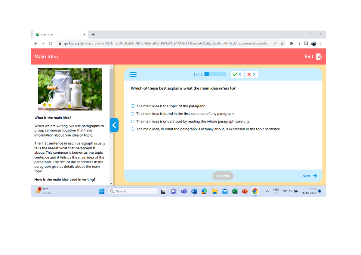 LP Main Idea - Practice on Main idea - MA Part I - English Literature ...