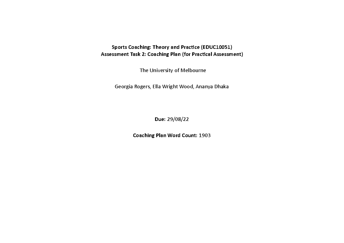 Sports Coaching - notesx - Sports Coaching: Theory and Practice ...