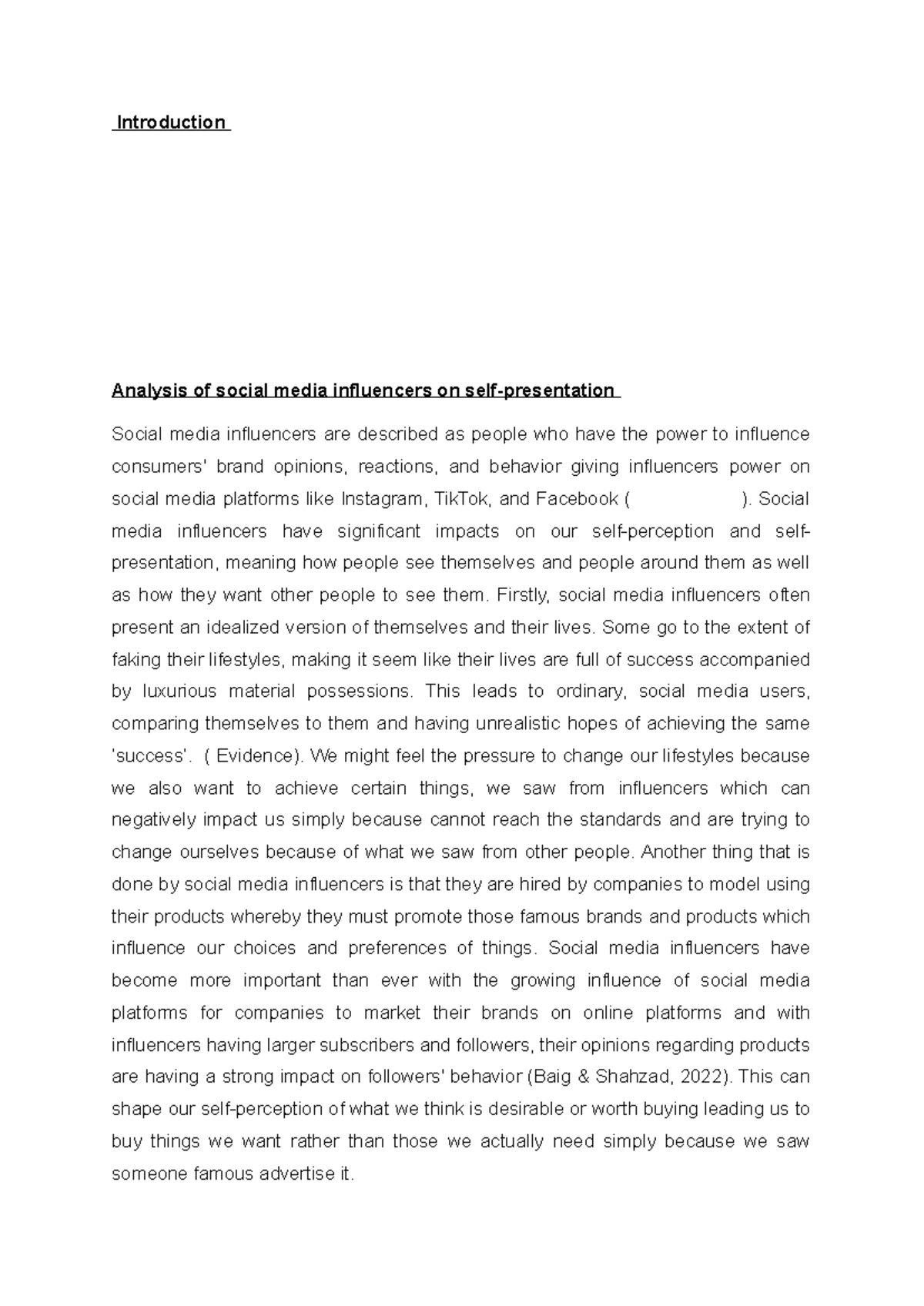 Social Psychology Assignment - Introduction Analysis of social media ...