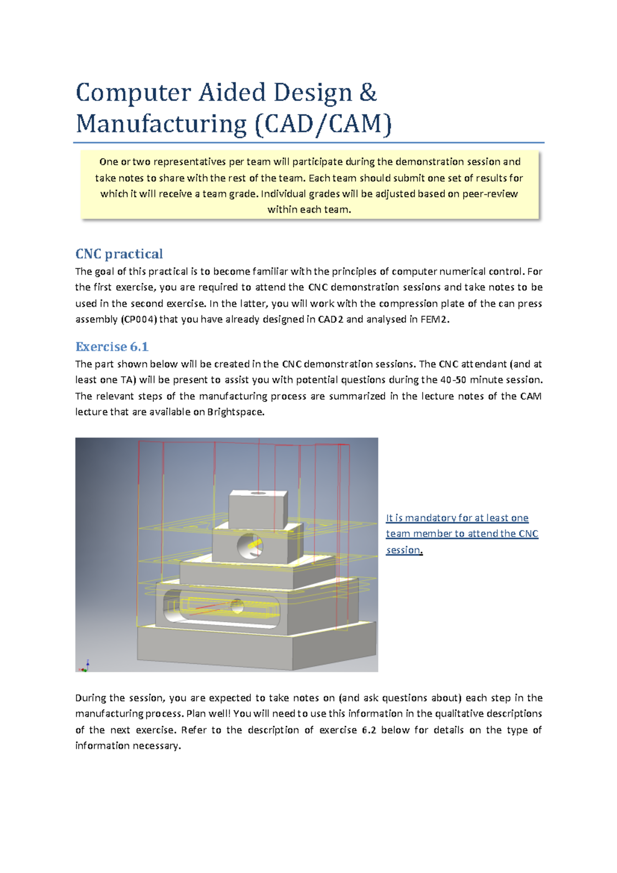 CNC practical - Computer Aided Design & Manufacturing (CAD/CAM) CNC ...