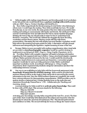 ESP Task 2 - passed - ESP TASK 2: READING ASSESSMENT A. Sopia, a ...