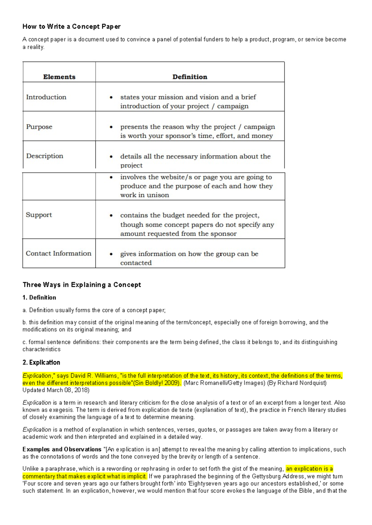 Lesson-7-How-to-Write-a-Concept-Paper - How to Write a Concept Paper A concept paper is a ...