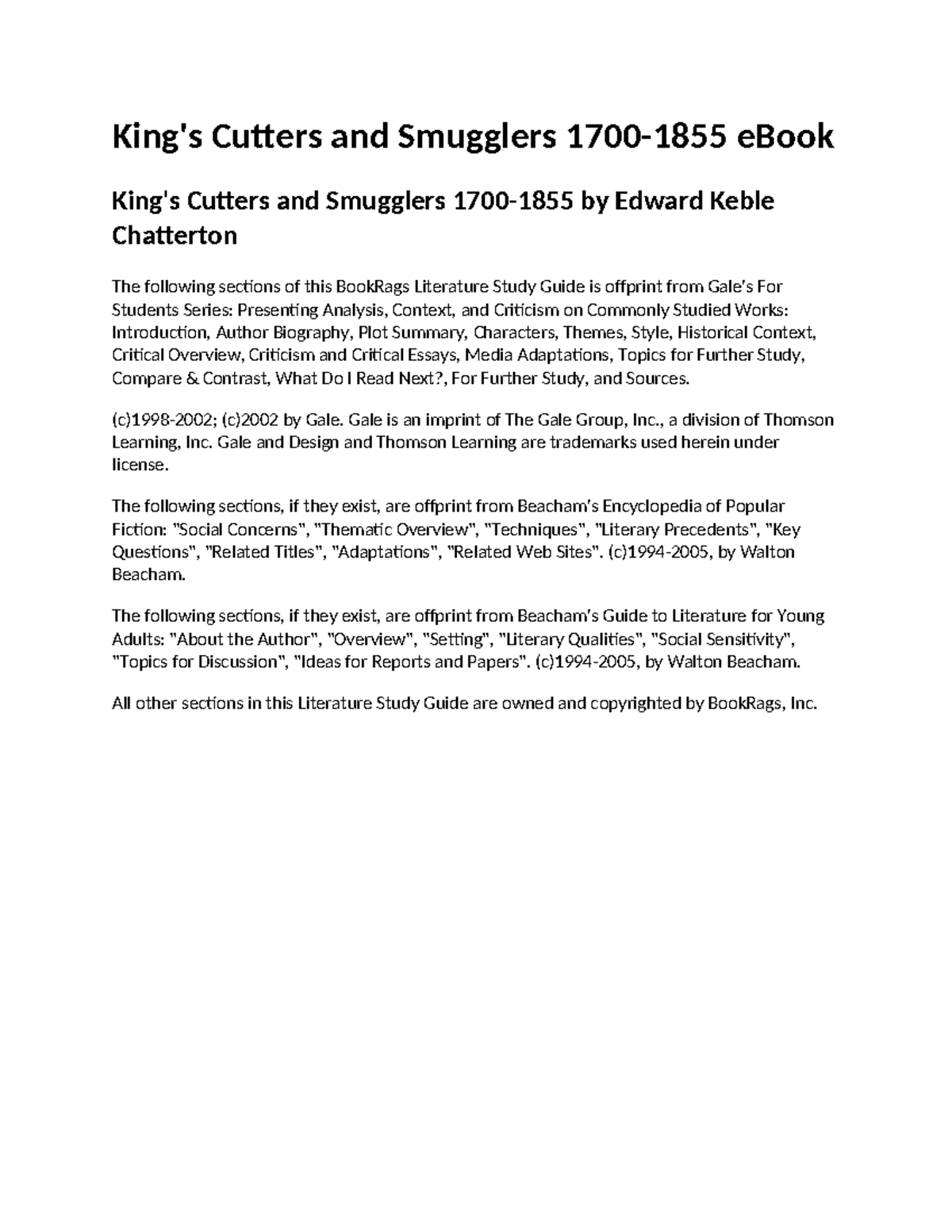 17563-ebooks - ,,,, - King's Cutters and Smugglers 1700-1855 eBook King ...