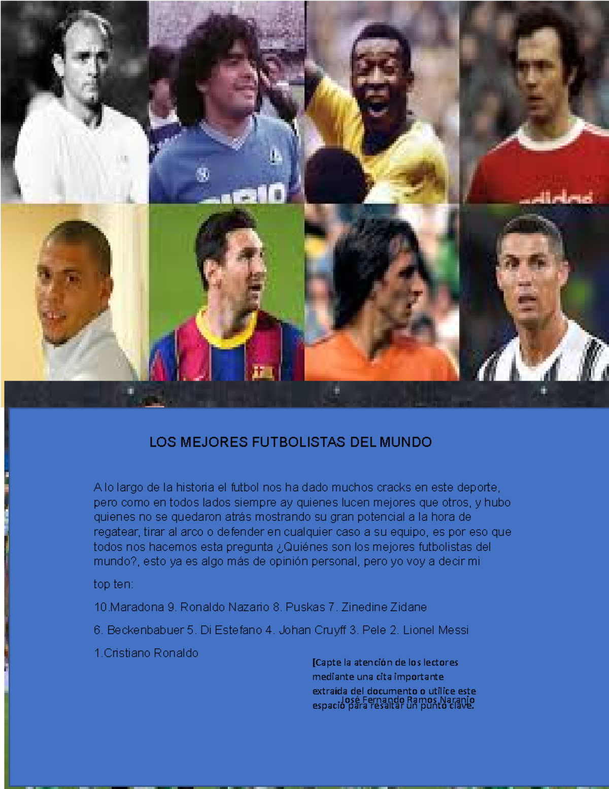 Articulos de revista - LOS MEJORES FUTBOLISTAS DEL MUNDO [Capte la ...