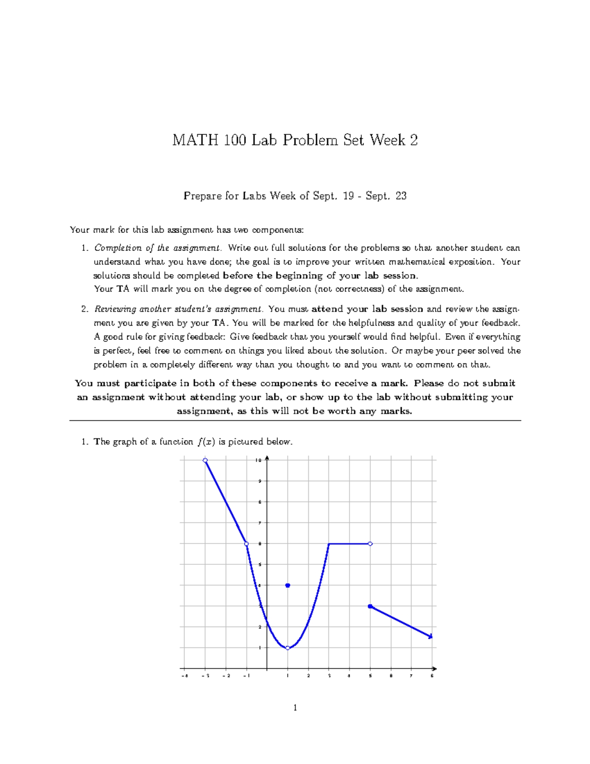 MATH 100 W22 T1 Lab Problem Set Week 2 Sept 19 - 23-2 - MATH 100 Lab ...