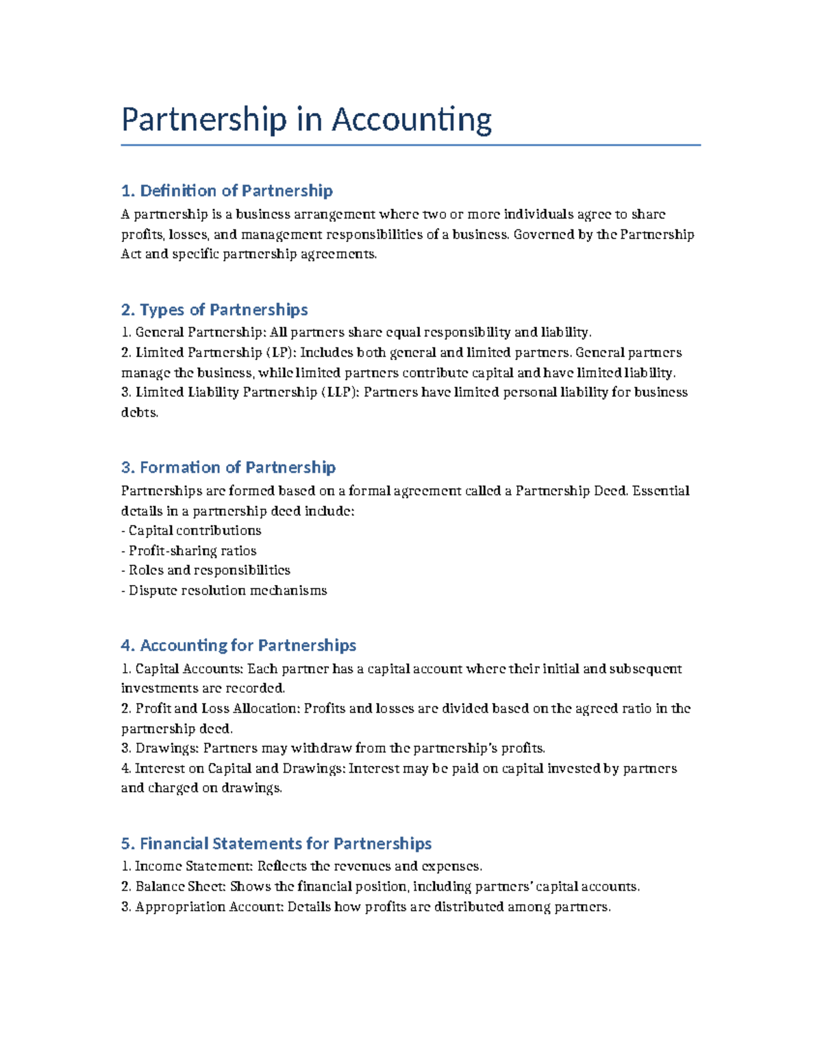 Partnership in Accounting Notes - Partnership in Accounting 1 ...