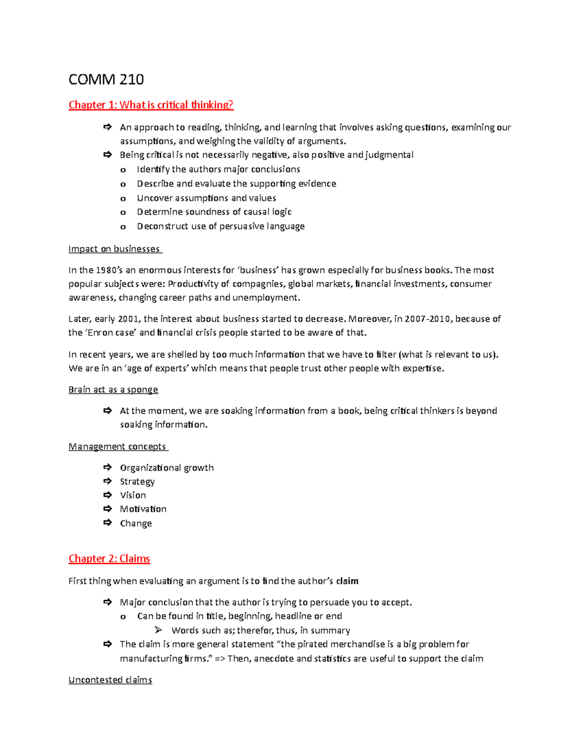 COMM 210 notes - complete summary of all chapters and theories - COMM ...