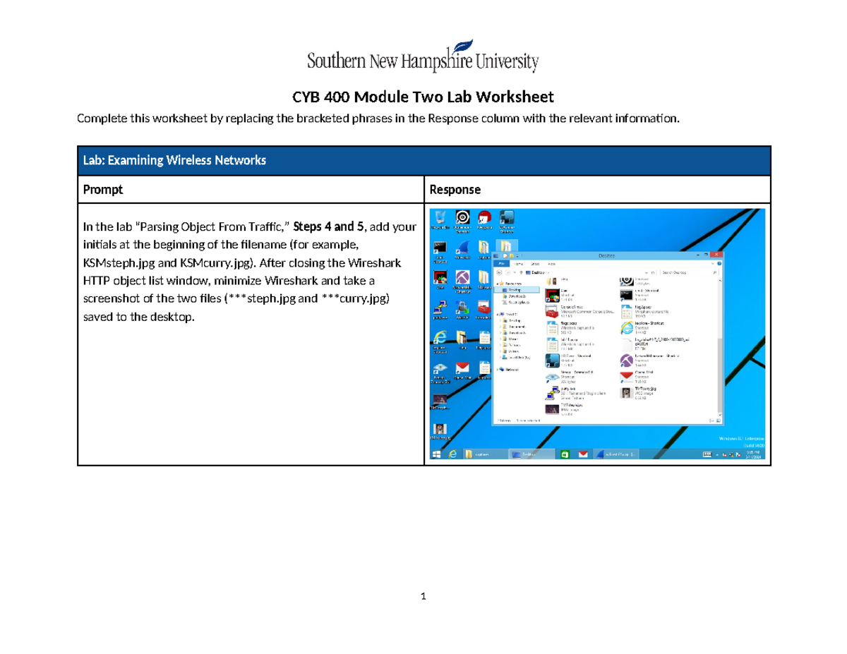 CYB 400 Module Two Lab Worksheet - CYB 400 Module Two Lab Worksheet ...