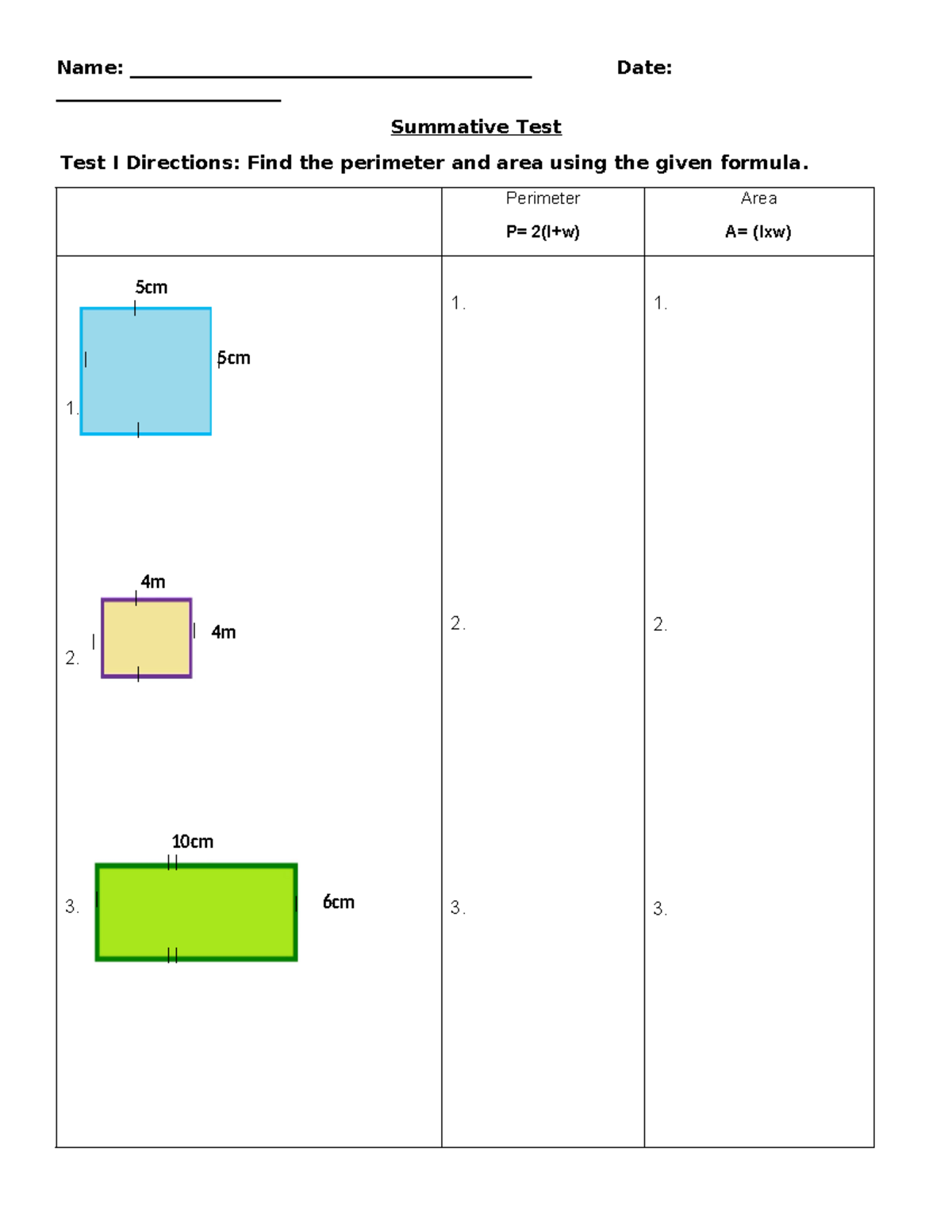 Summative Test - FOR GUIDE ONLY - Name ...
