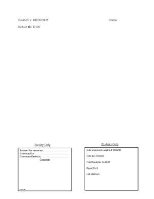Color Code - Lab for EET - Course No: EET 1122 Group # Section No: OL ...