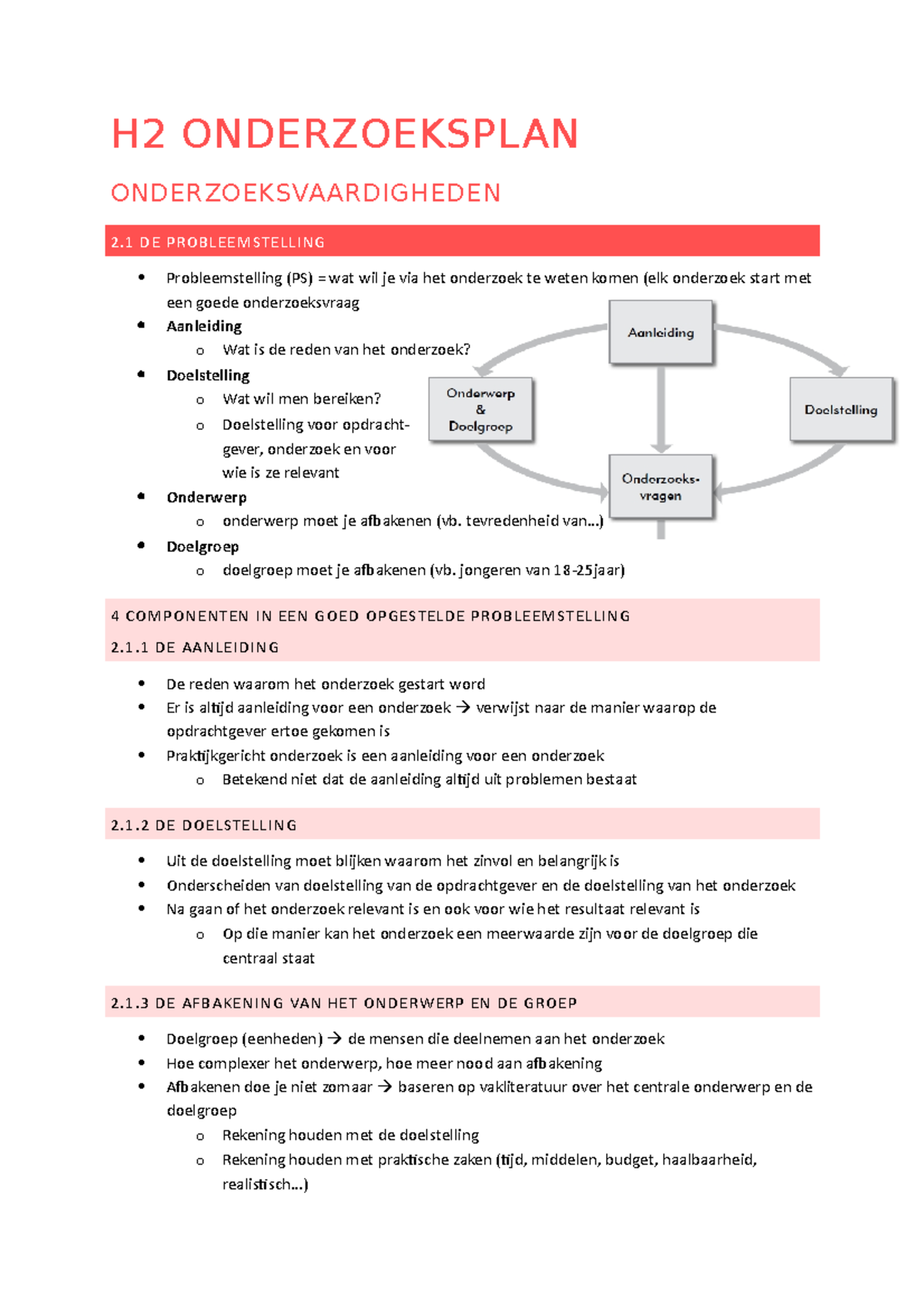 H2 onderzoeksplan - behaalde 12/20 - H2 ONDERZOEKSPLAN ...