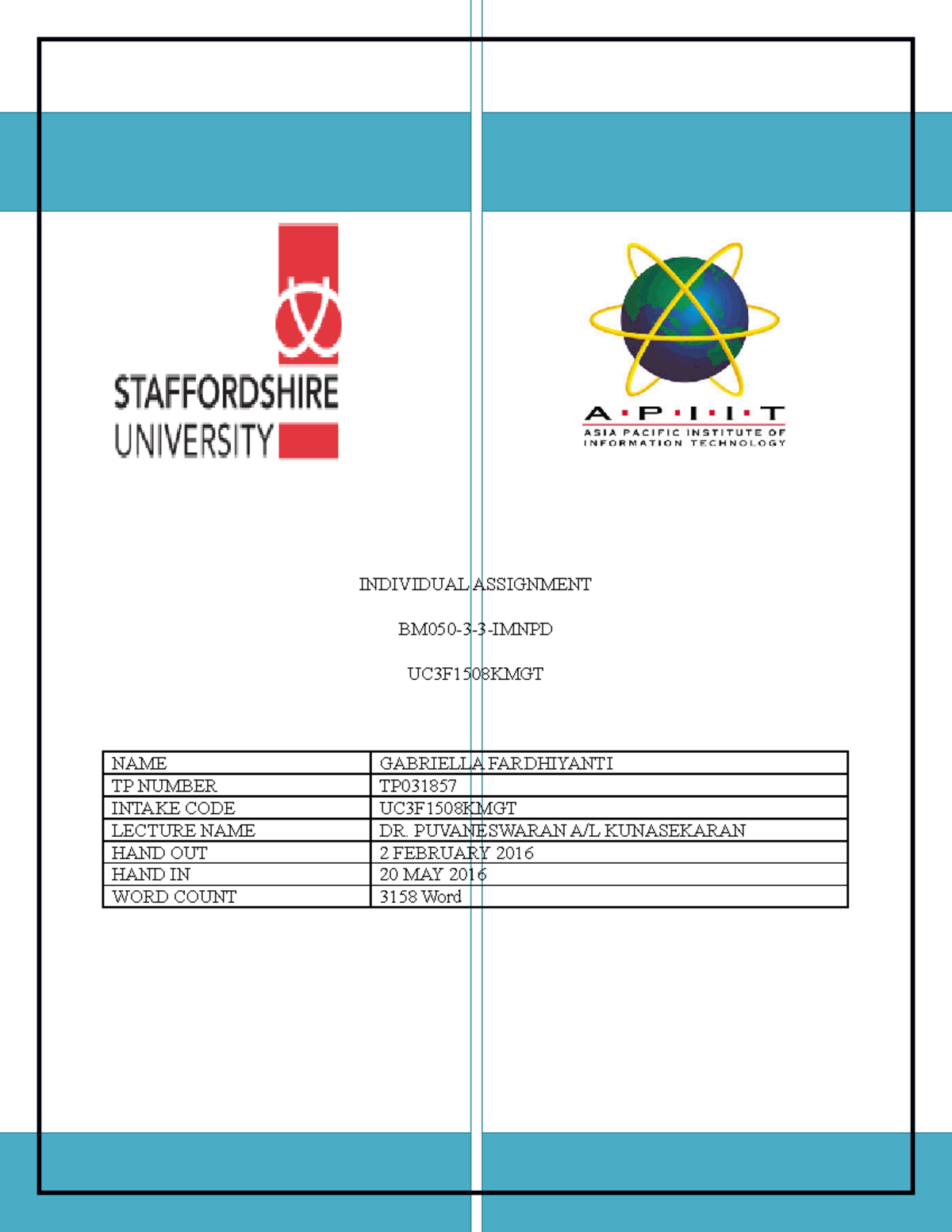 Innovation and new product development - INDIVIDUAL ASSIGNMENT BM050-3 ...