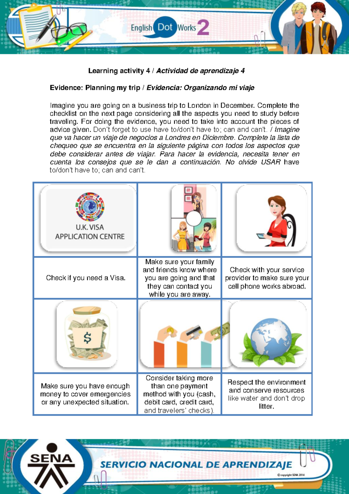 Learning activity 4 English dot works - Learning activity 4 / Actividad de aprendizaje 4 ...