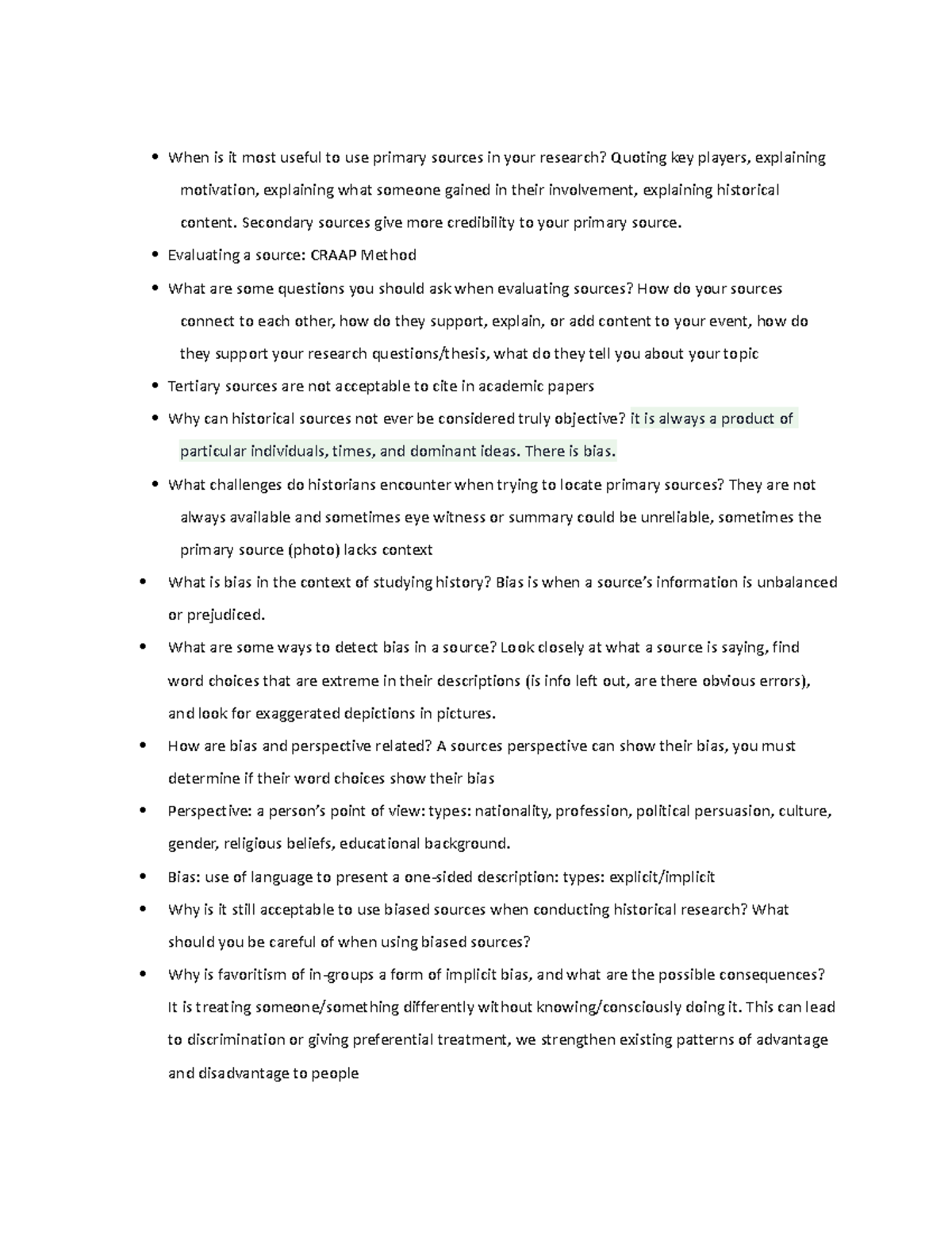 History bias in sources - When is it most useful to use primary sources ...