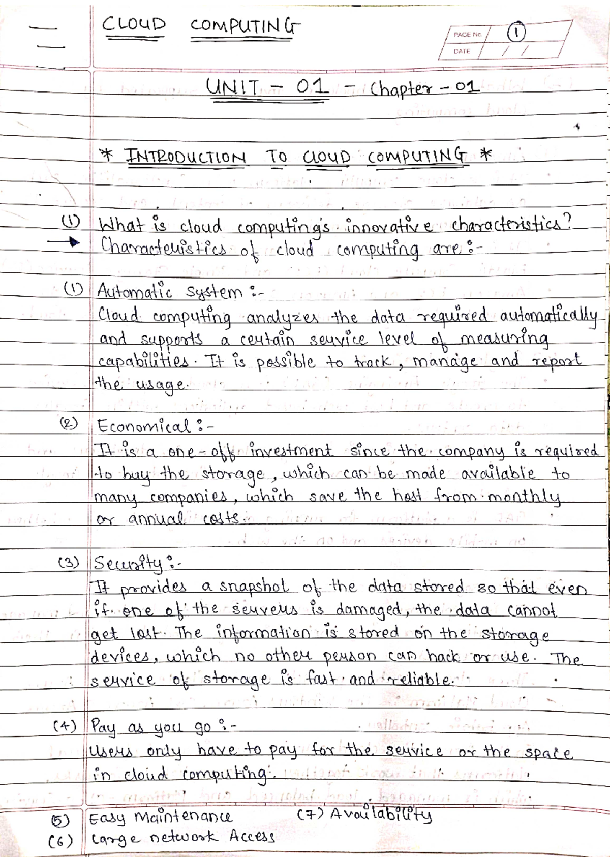 Unit 1 my notes - Master of information technology - Studocu