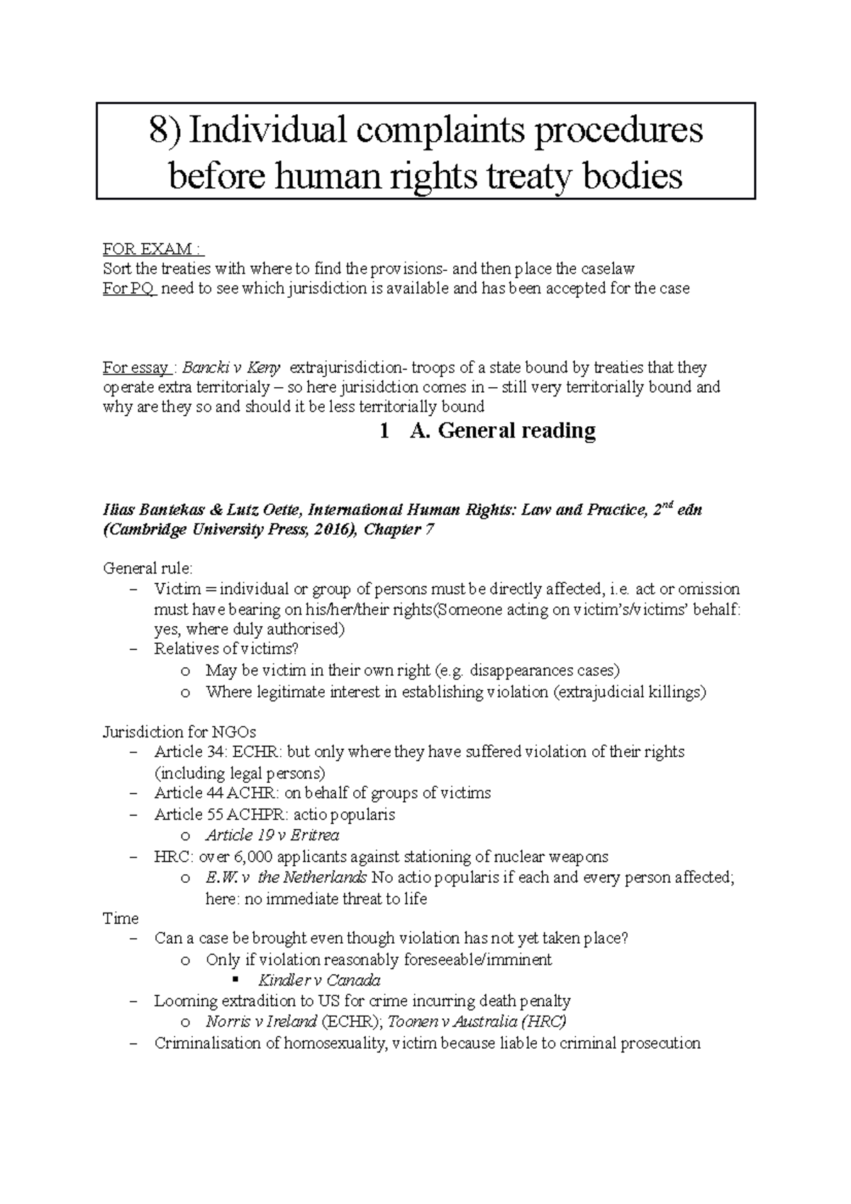 8) Individual complaints procedures before human rights treaty bodies ...