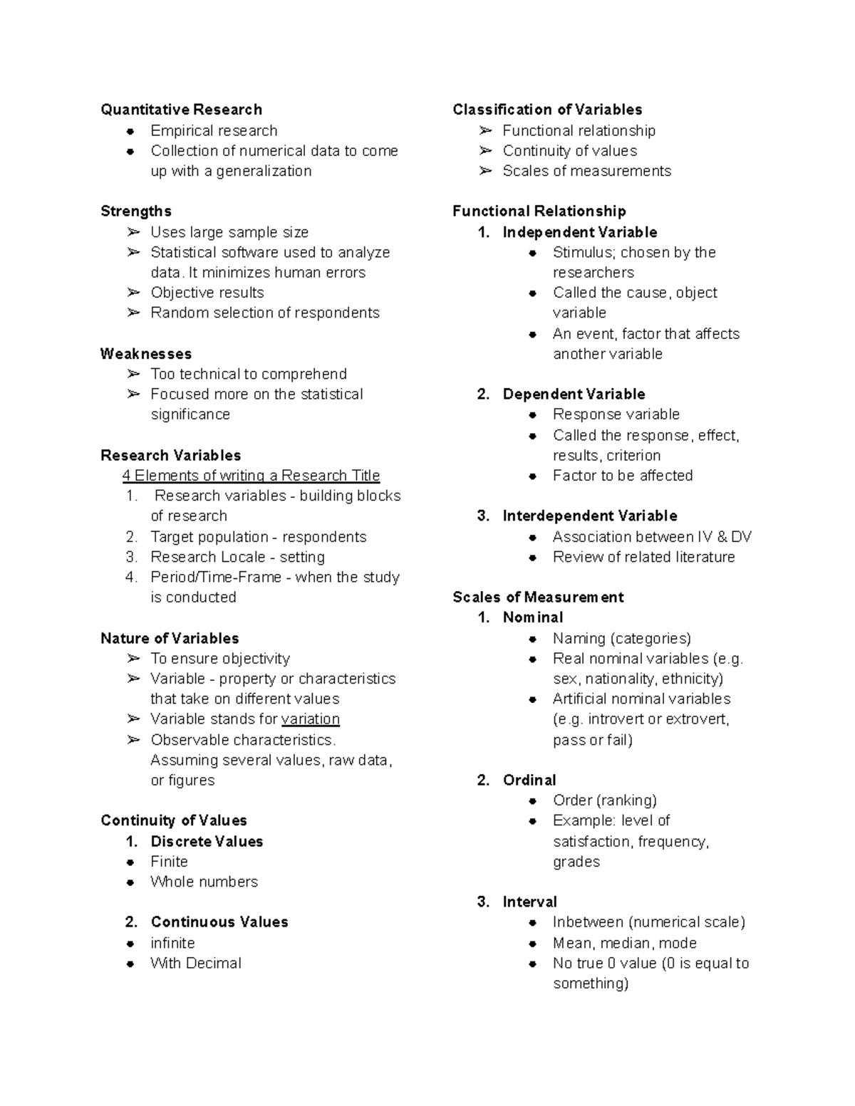 III Study Guide - Quantitative Research Empirical research Collection ...