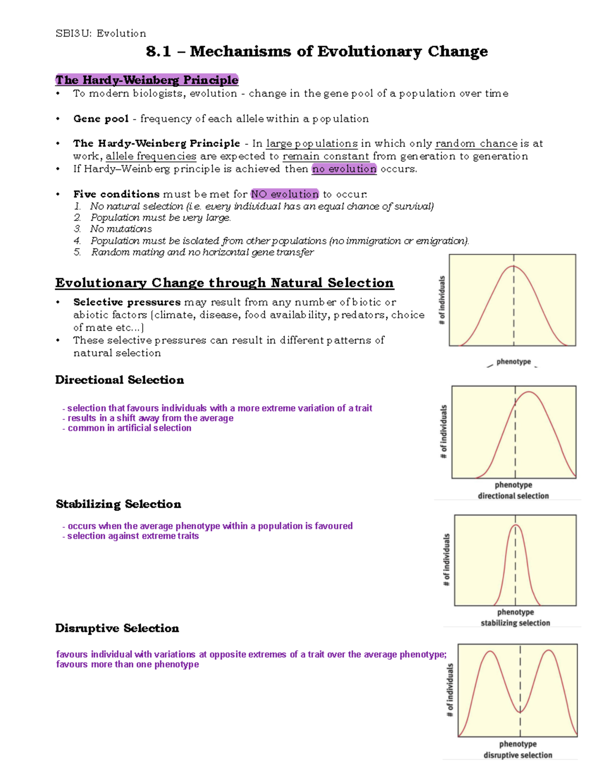 8.1 - Natural Selection and Evolutionary Change without Natural ...