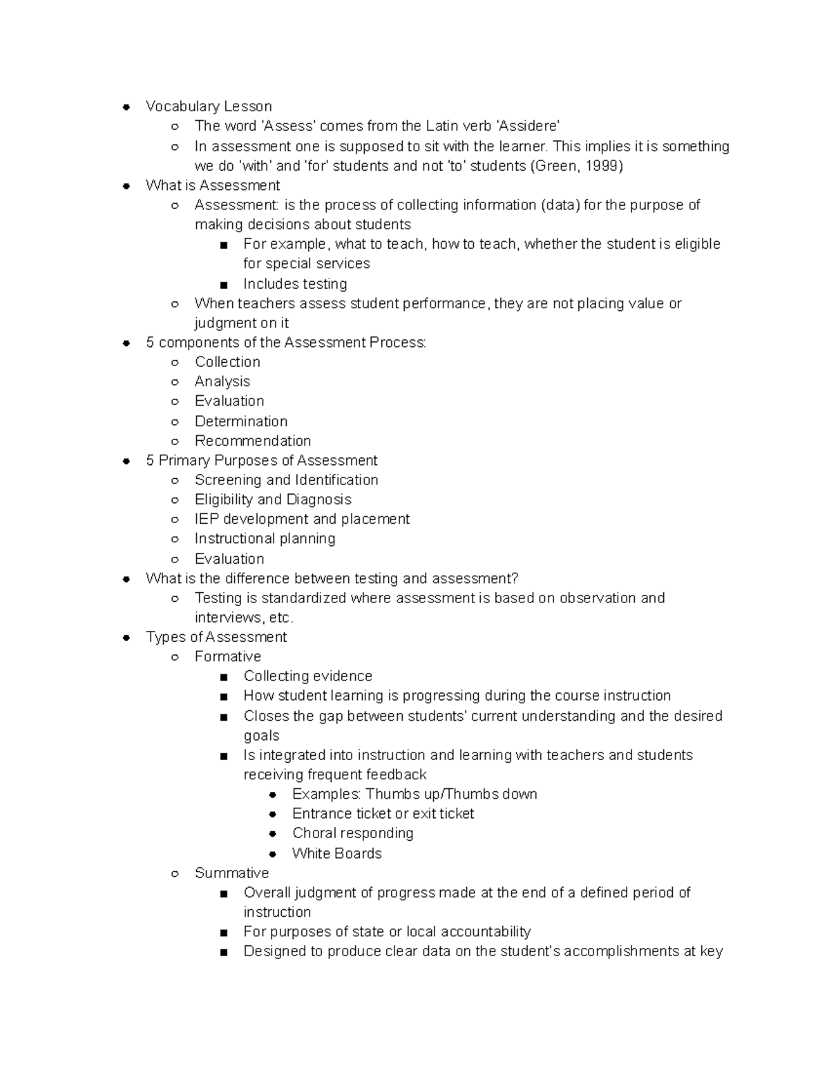Assessment Lecture Notes From Class PowerPoints Vocabulary Lesson assessment-lecture-notes-from-class-powerpoints-vocabulary-lesson