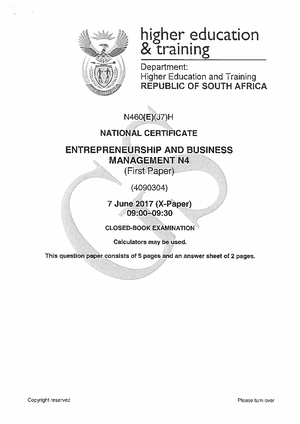 N2 Engineering Science 7 April 2015 - 808025 - Studocu