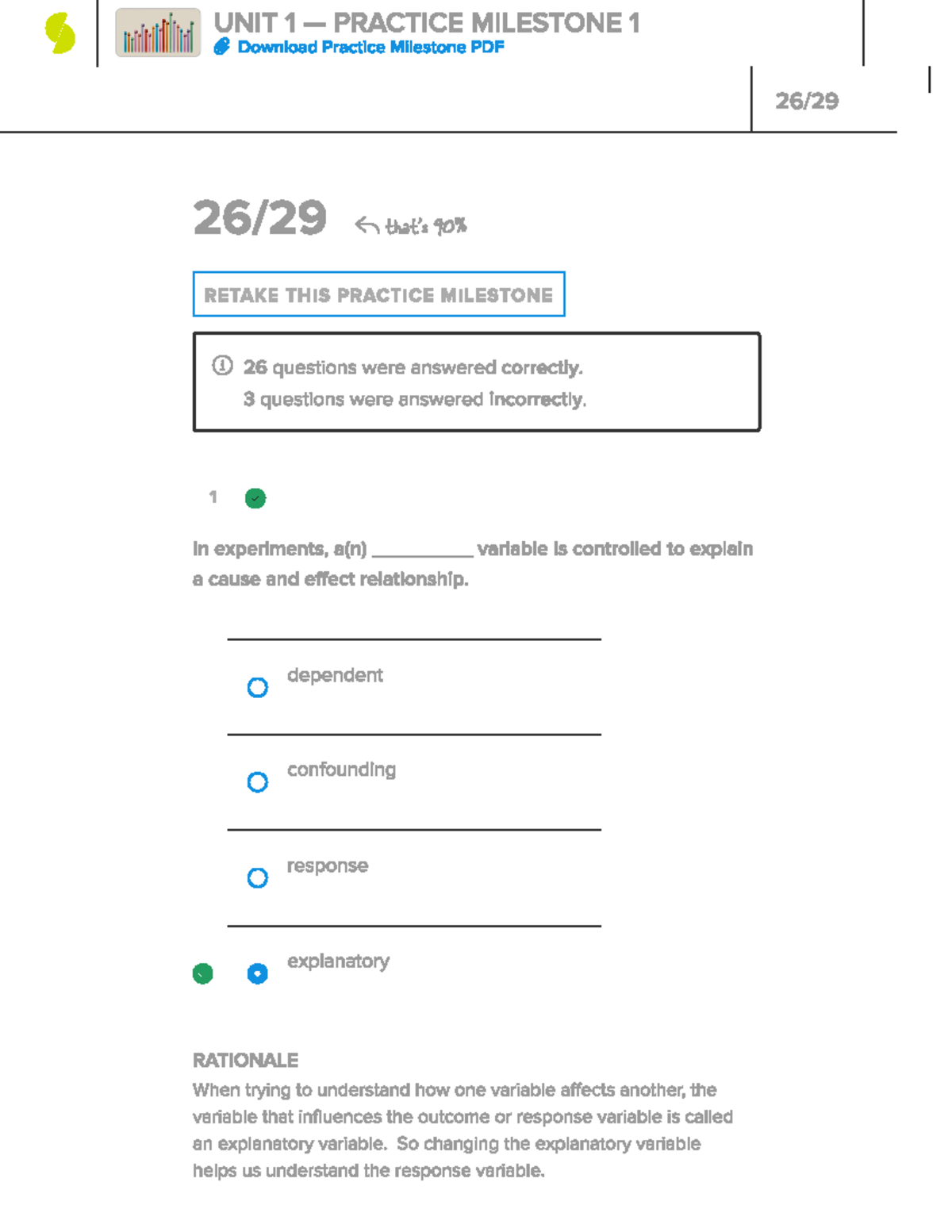 Intro to Stats Unit 1 milestone 1 - MAT 240 - Studocu