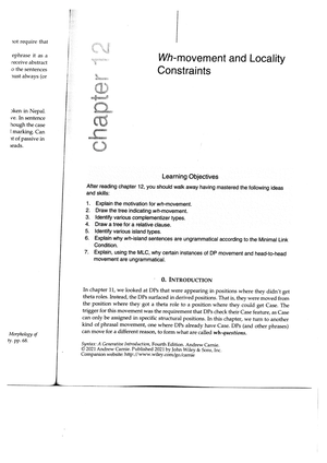 Syntax - Class 1: Introduction to constituents and hierarchy 3/10/ What is syntax? A set of ...