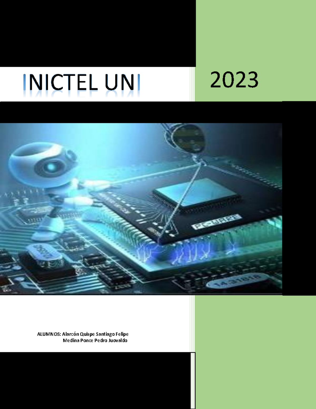 Informe Esp32 Final 2 Nictel Un 2023 Alumnos Alarcón Quispe Santiago Felipe Medina Ponce