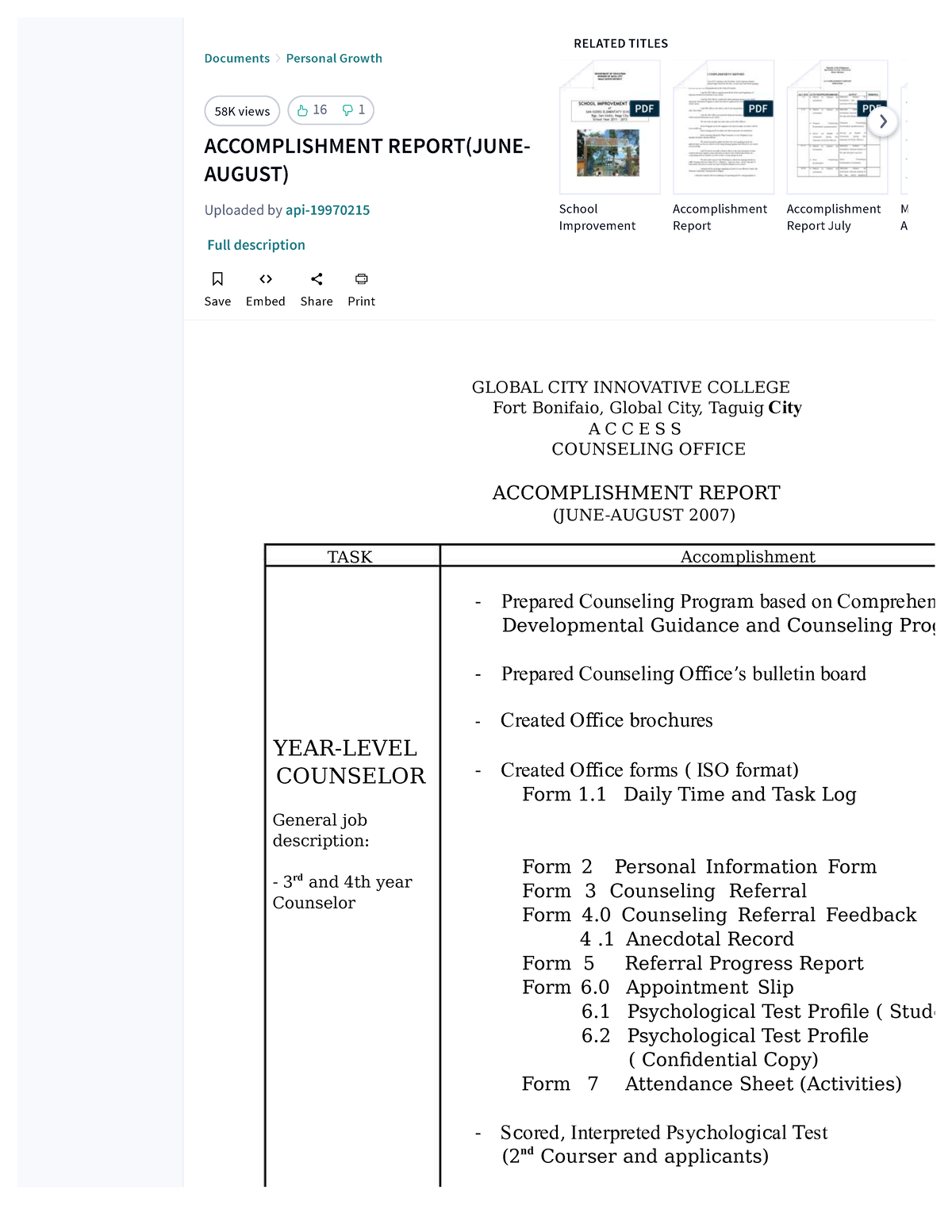 Pdf-accomplishment-reportjune-august compress - ####### Documents ...