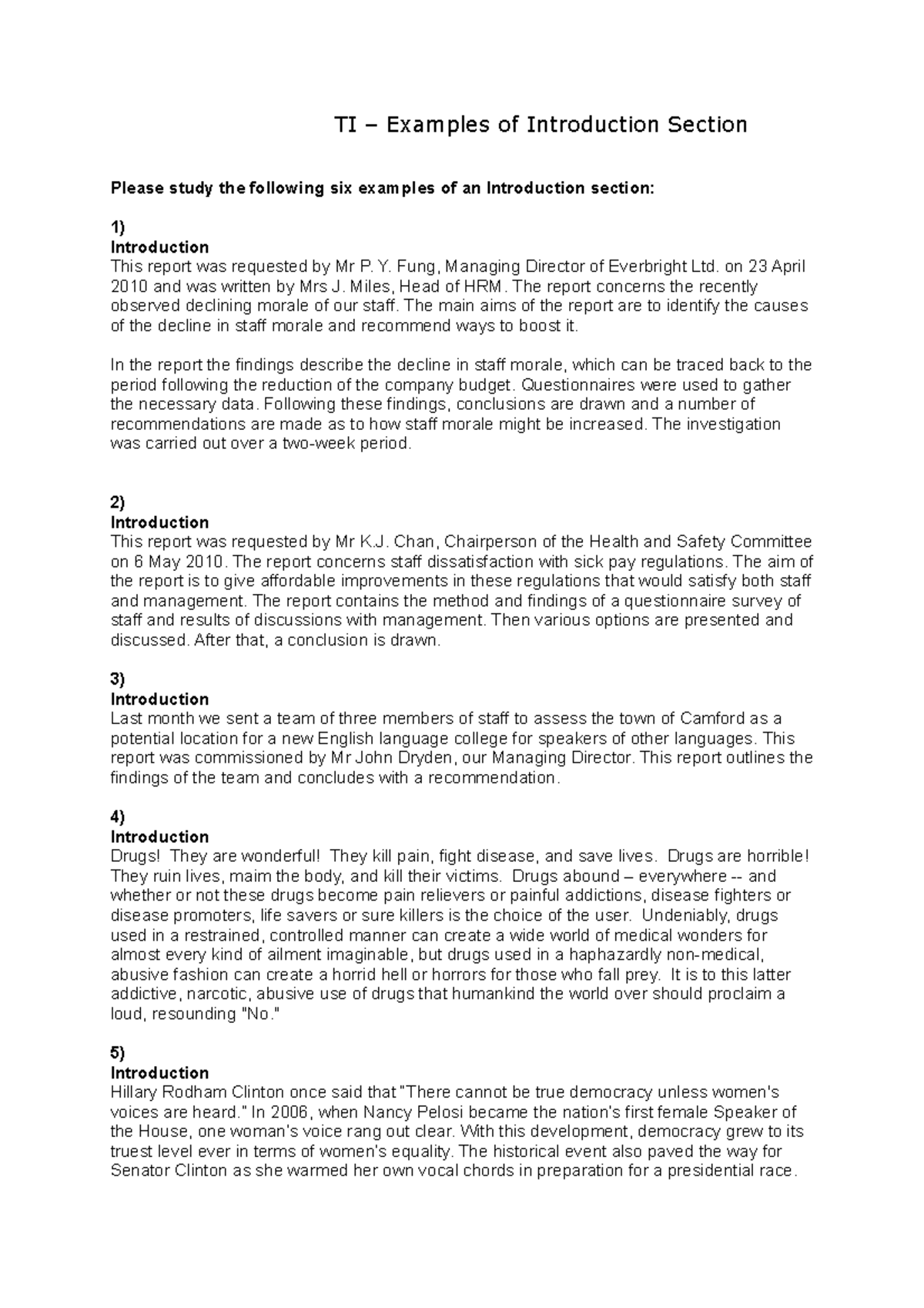 Sample Introductions 1112 - TI Examples of Introduction Section Please ...