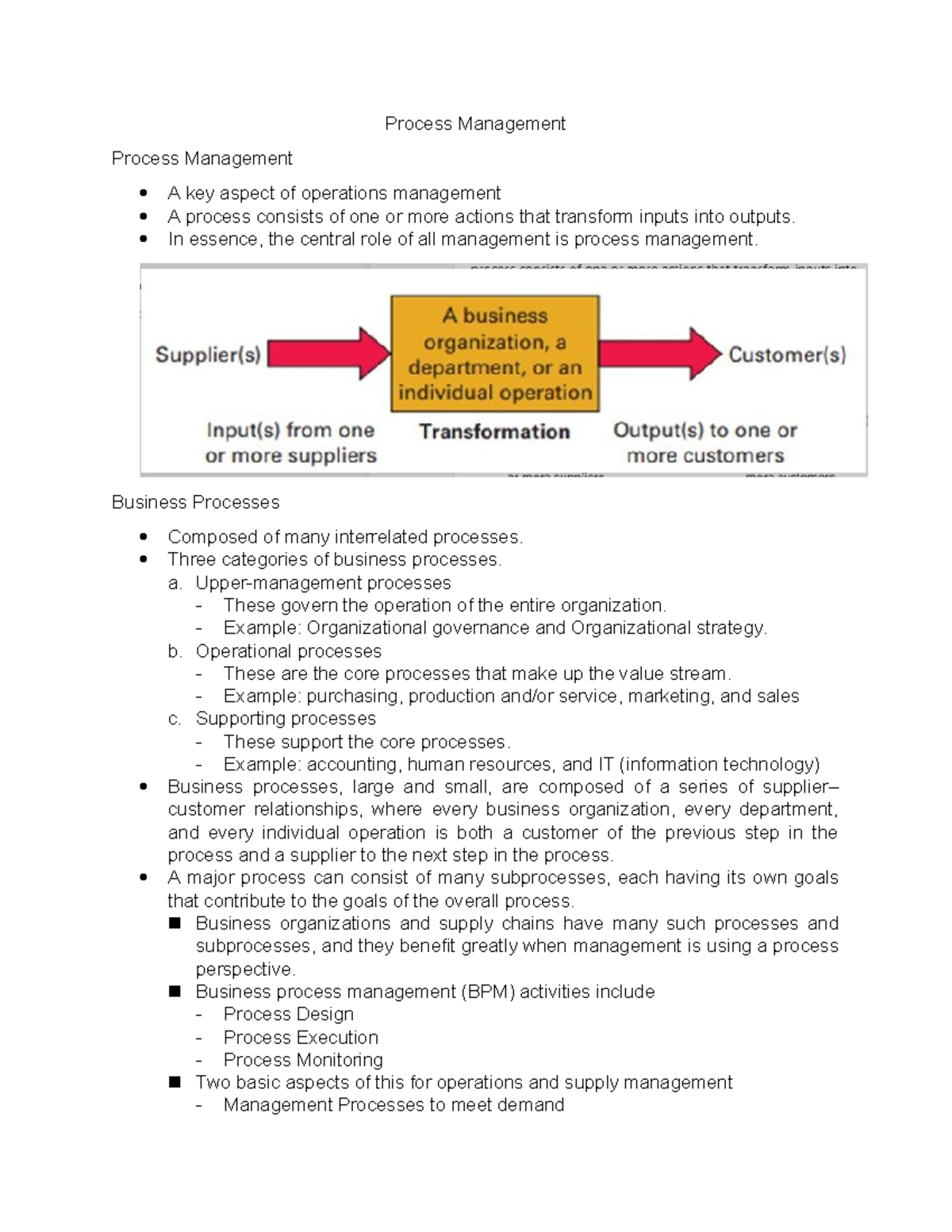 Process Management - Process Management Process Management A key aspect ...