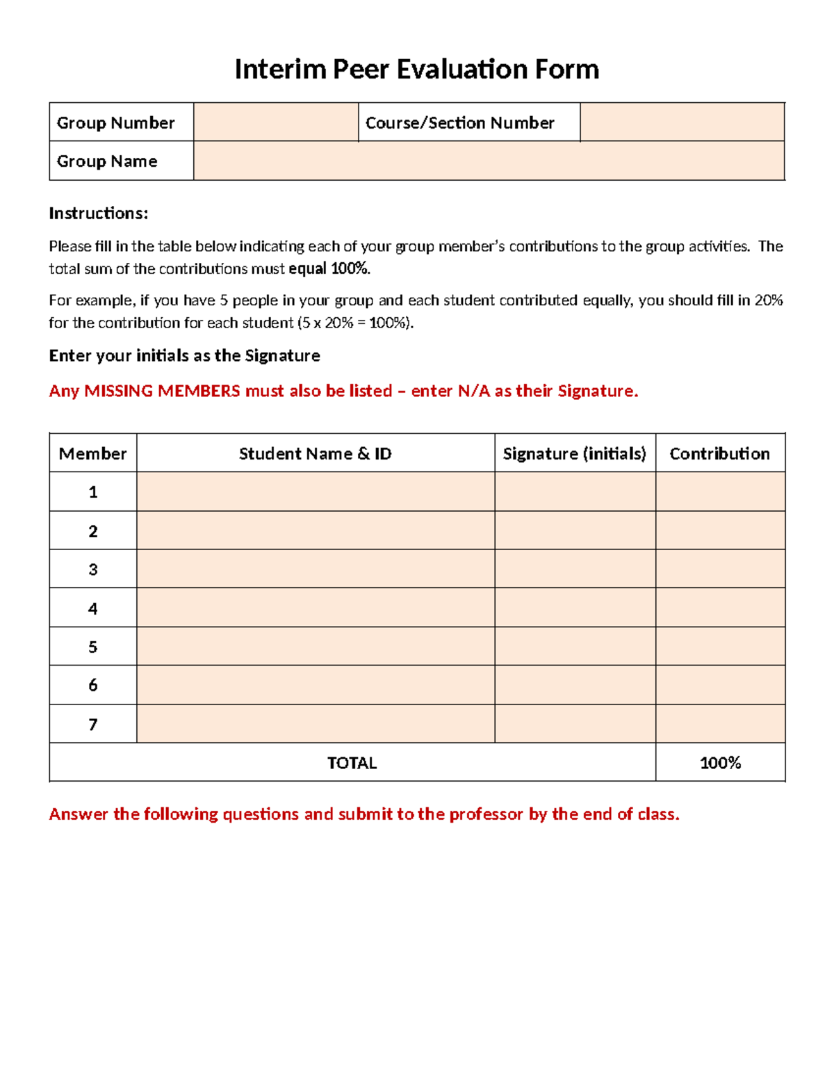 Interim-PEER- Evaluation-FORM updated - Interim Peer Evaluation Form ...