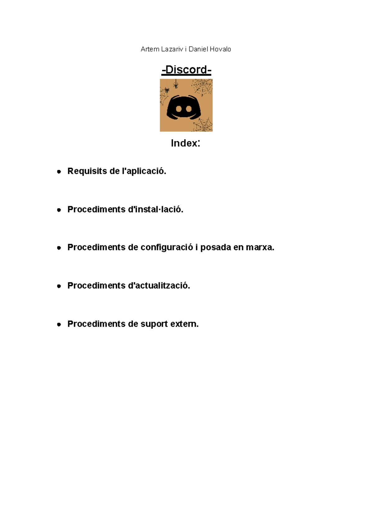 FItxa tecnica DIscord - sdasdas - Artem Lazariv i Daniel Hovalo ...