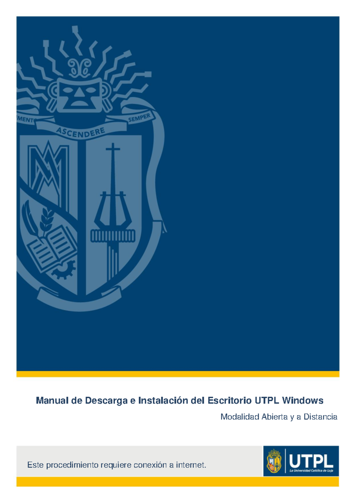 Manual de Descarga Aplicativo Escritorio UTPL Windows - Manual de Descarga e Instalación del ...