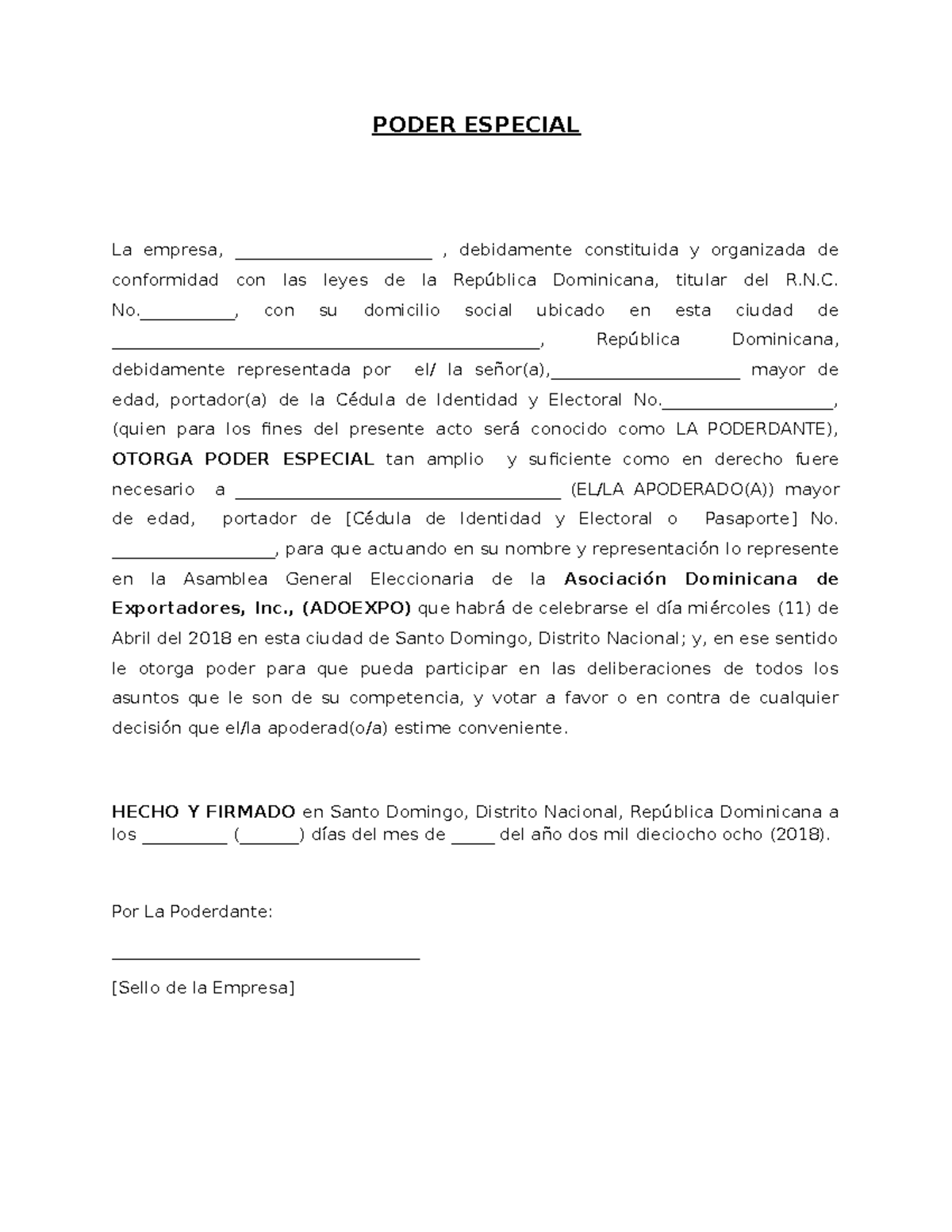 Poder Especial - PODER ESPECIAL La empresa ...