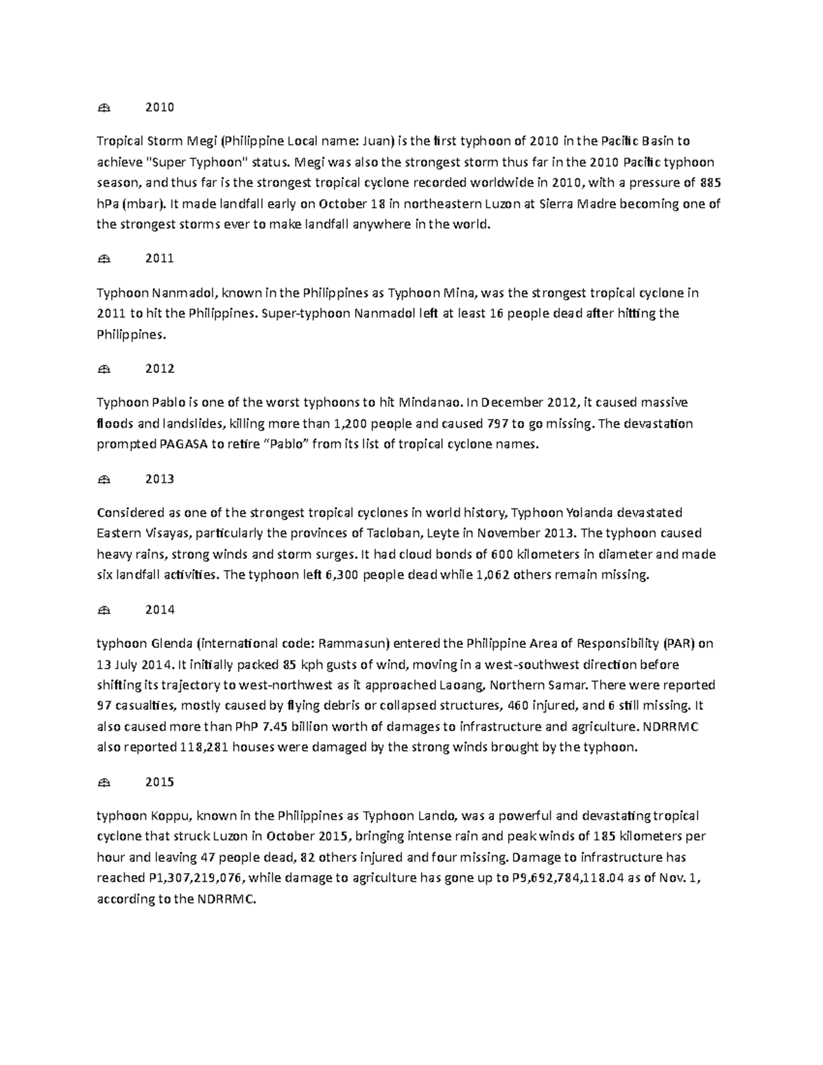 Typhoons - Lecture notes 10 - 2010 Tropical Storm Megi (Philippine ...