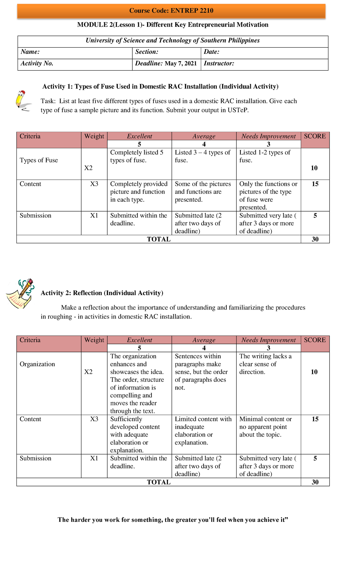 Dom RAC Activity - sgfjhdeigGDKJD0 - MODULE 2(Lesson 1)- Different Key ...