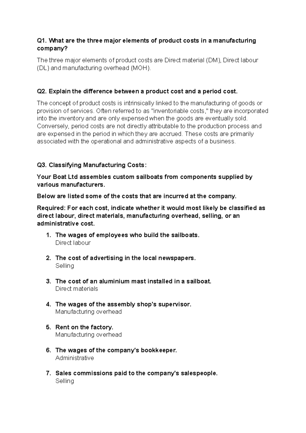 Week 2 Assignment Accg2000 Week 2 Weekly Homework Q1 What Are The Three Major Elements Of 