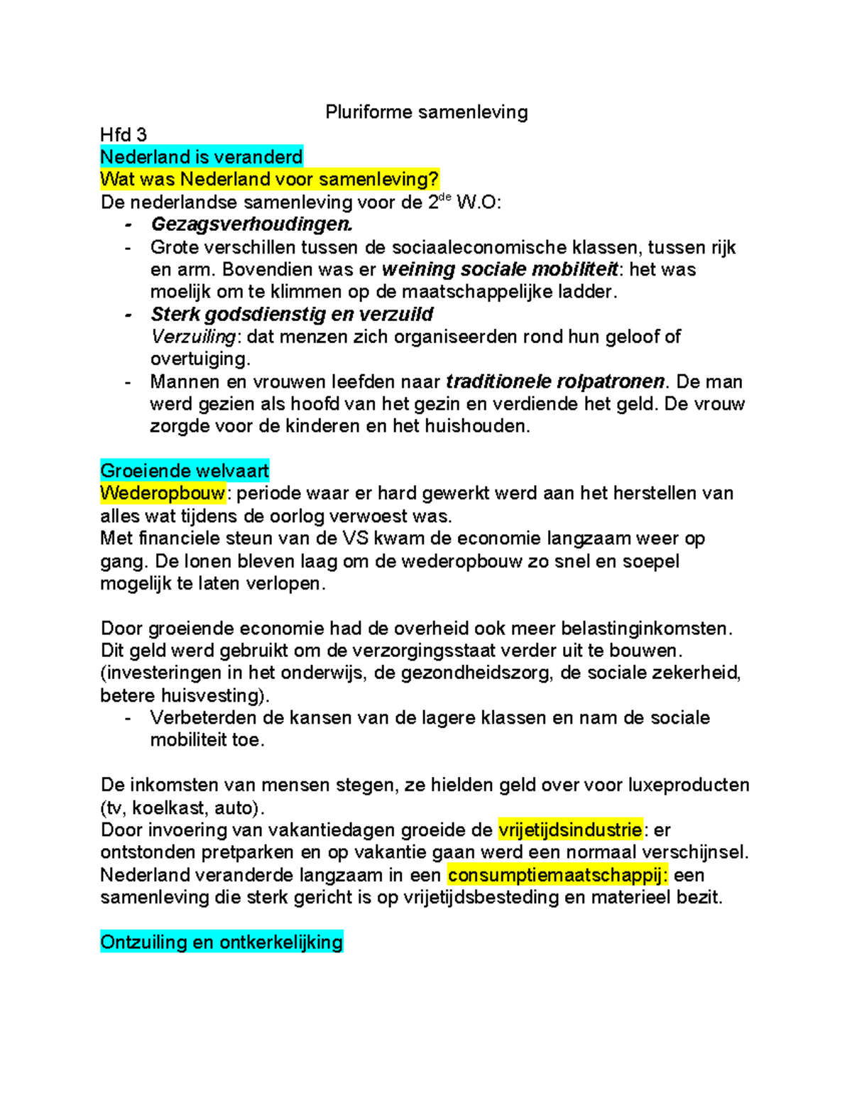 Asw pluriforme samenleving hfd 3 - Pluriforme samenleving Hfd 3 ...