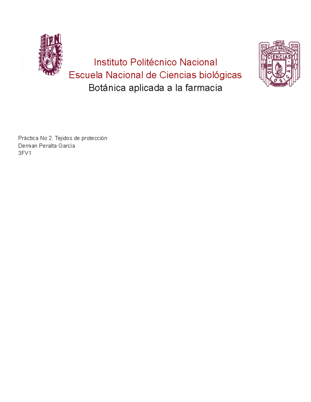 Practica 2 ipn encb - Instituto Politécnico Nacional Escuela Nacional ...