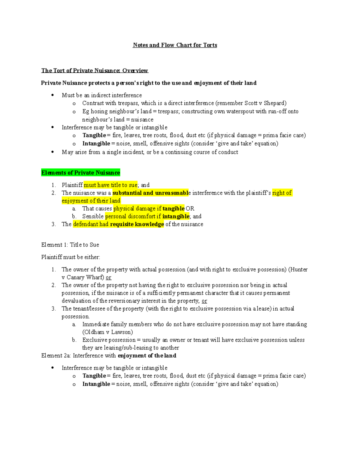Notes and Flow Chart - good luck - Law430A - UAlberta - Studocu
