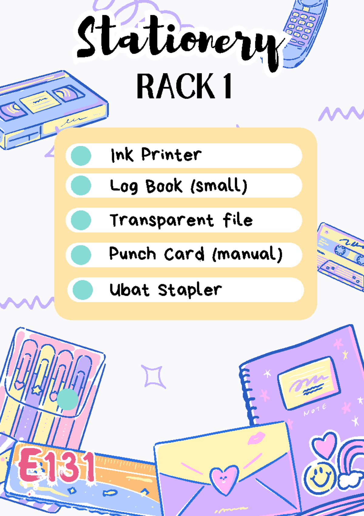Stationery Station - RACK 1 Ink Printer Log Book (small) Transparent ...