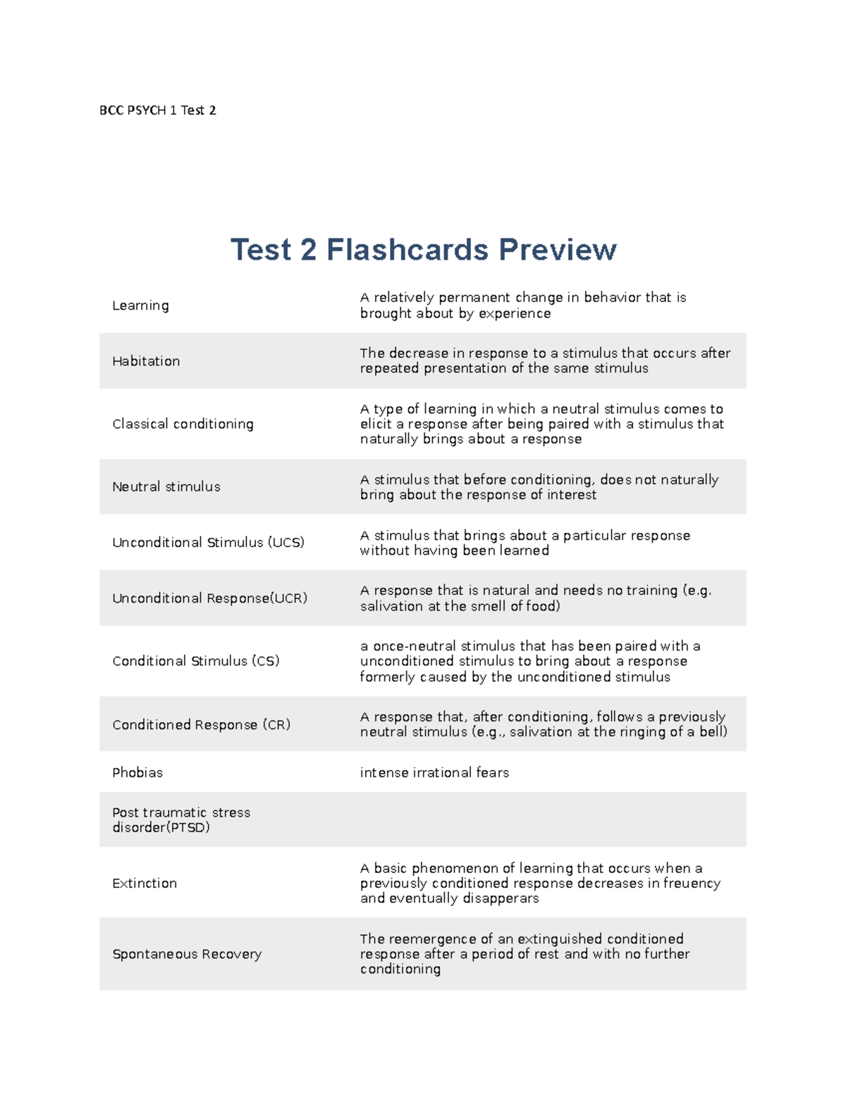 BCC Psych 1 Test 2 - BCC PSYCH 1 Test 2 Test 2 Flashcards Preview ...