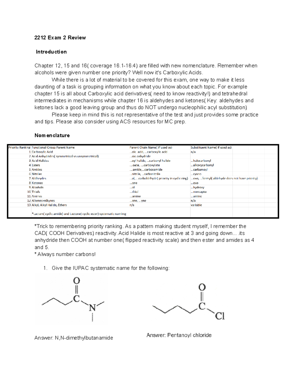 Exam 2 Review: Chapter 12 15 and 16 - Studocu