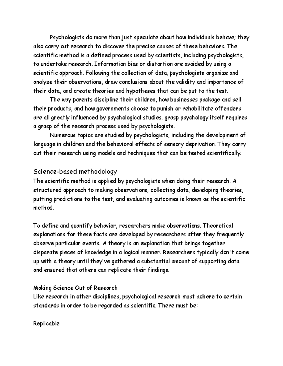 Research Methods in Psychology - Psychologists do more than just ...