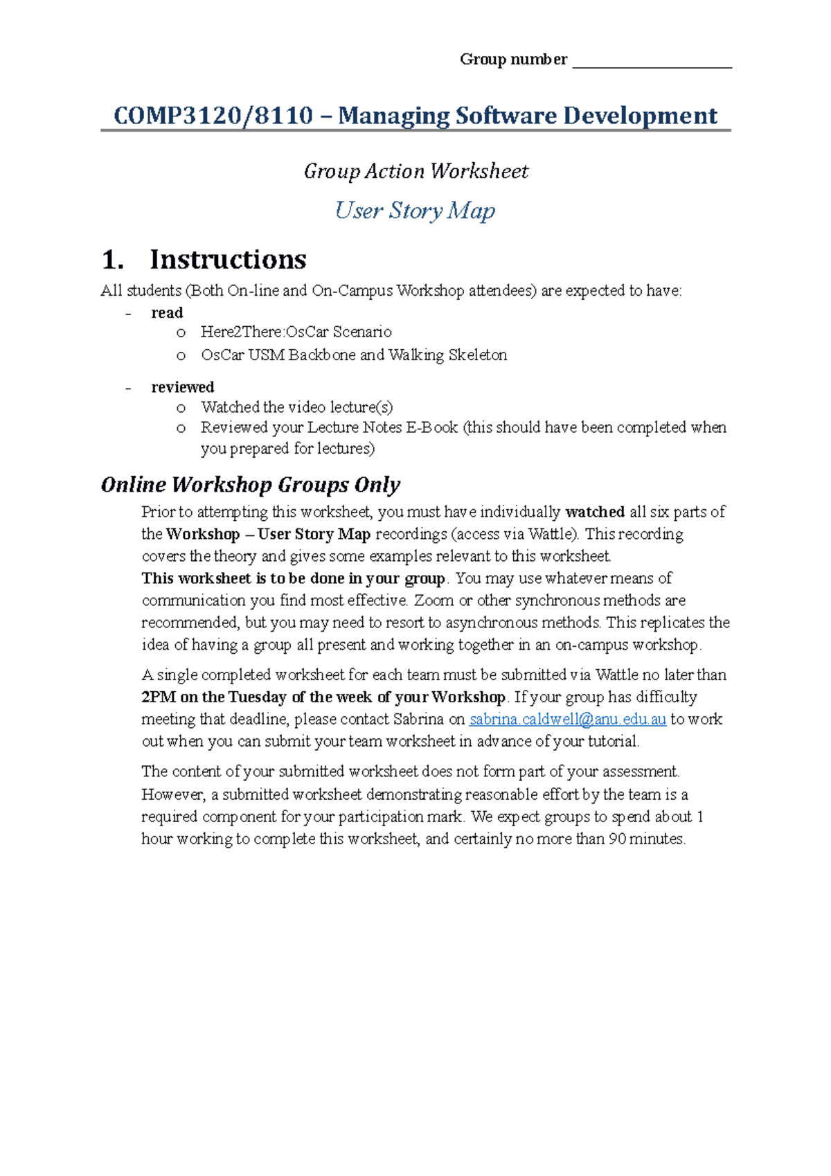 User Story Map (OC) - Worksheet-3 - Group number ...