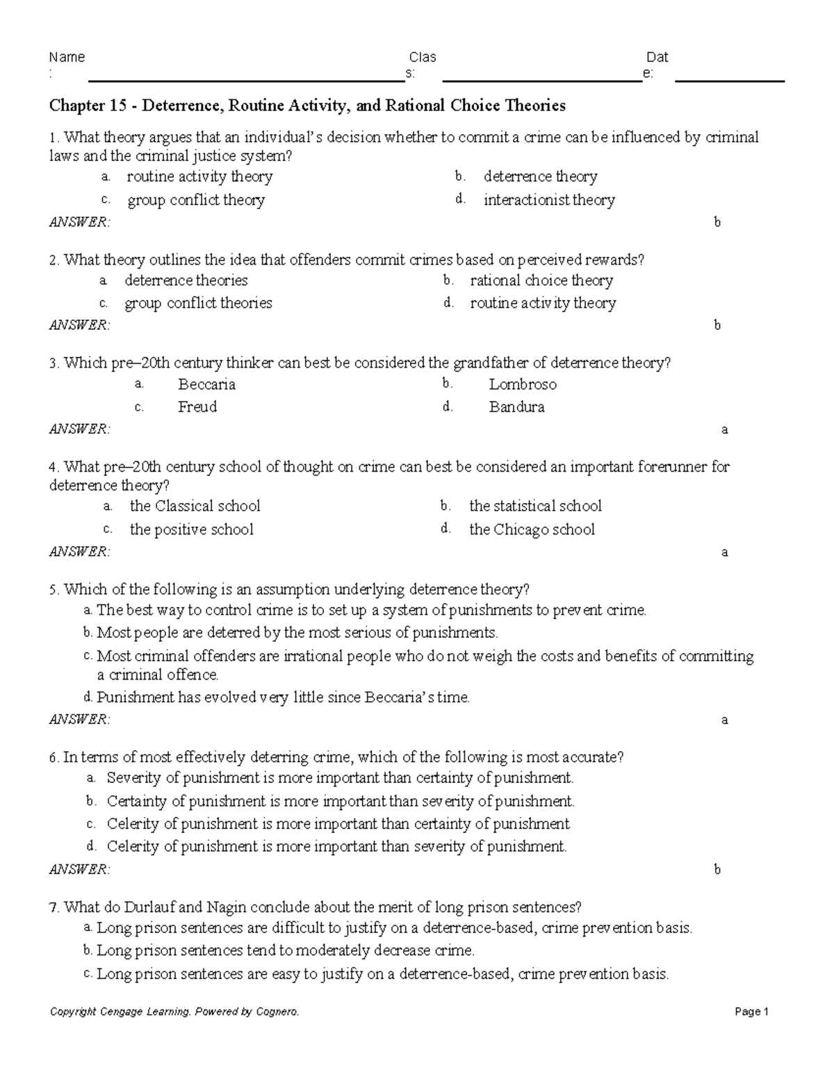 Chapter 15 Deterrence Routine Activity and Rational Choice Theories ...