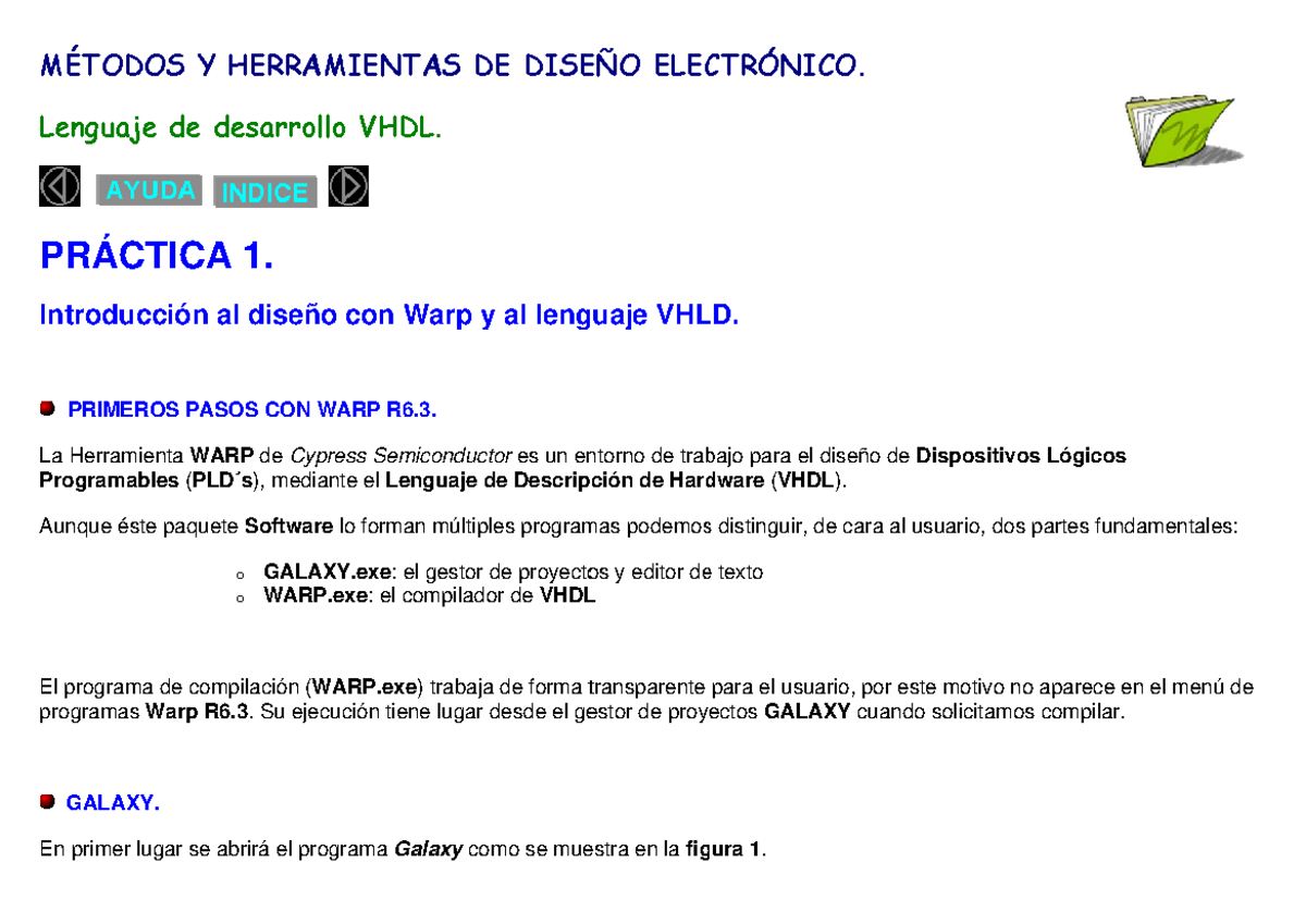 Vhdl 1 - Practicas vhdl - MÉTOLengua PRÁIntrod PRIM La Herra Program A unque El prograprogram ...