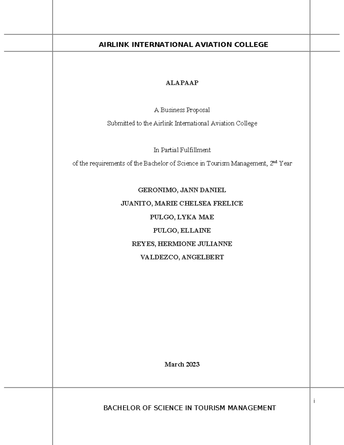Entrep-Business-Plan-Alapaap-final - ALAPAAP A Business Proposal ...